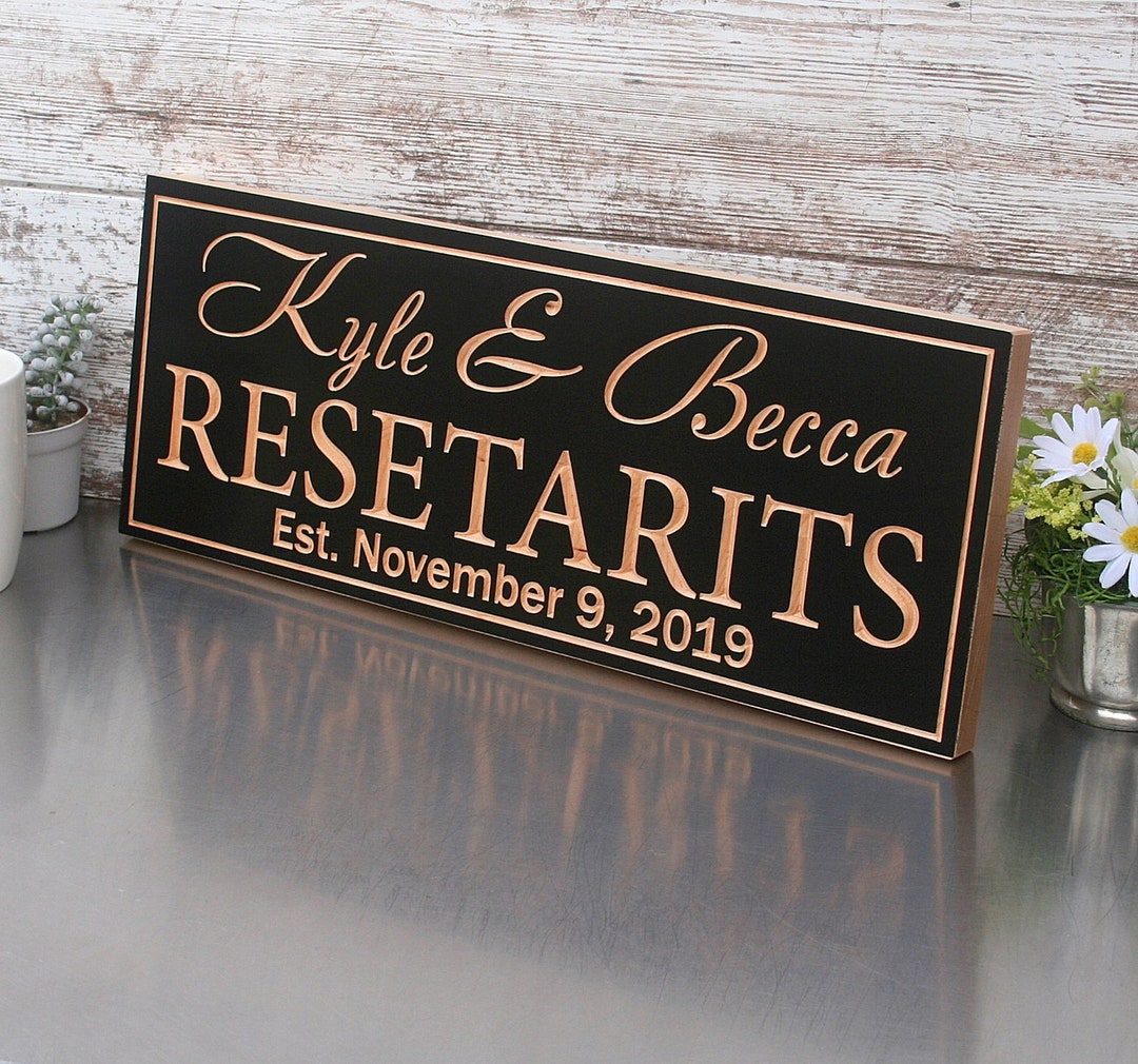 Wood Established Sign Gift for Parents Father of the Bride Gift Welcome ...