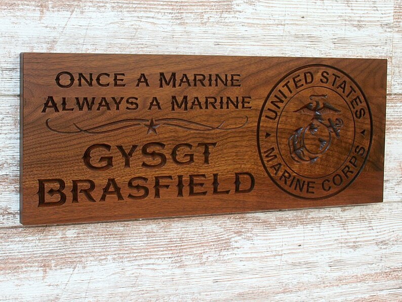 Marine Corps Sign Retirement Gift Personalized Military Sign - Etsy