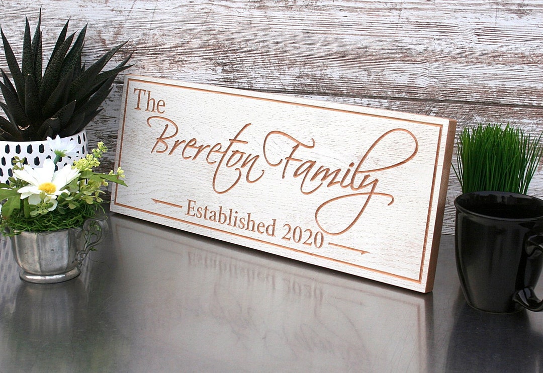 Wooden Sign Wedding Gift Home Decor Sign Wood Sign With Established ...