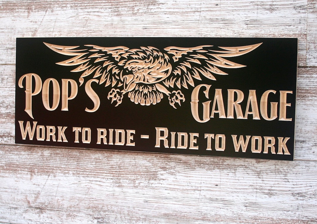 Motorcycle Sign Garage Sign Guy Gift Tool Rules Signs Man Cave Sign ...