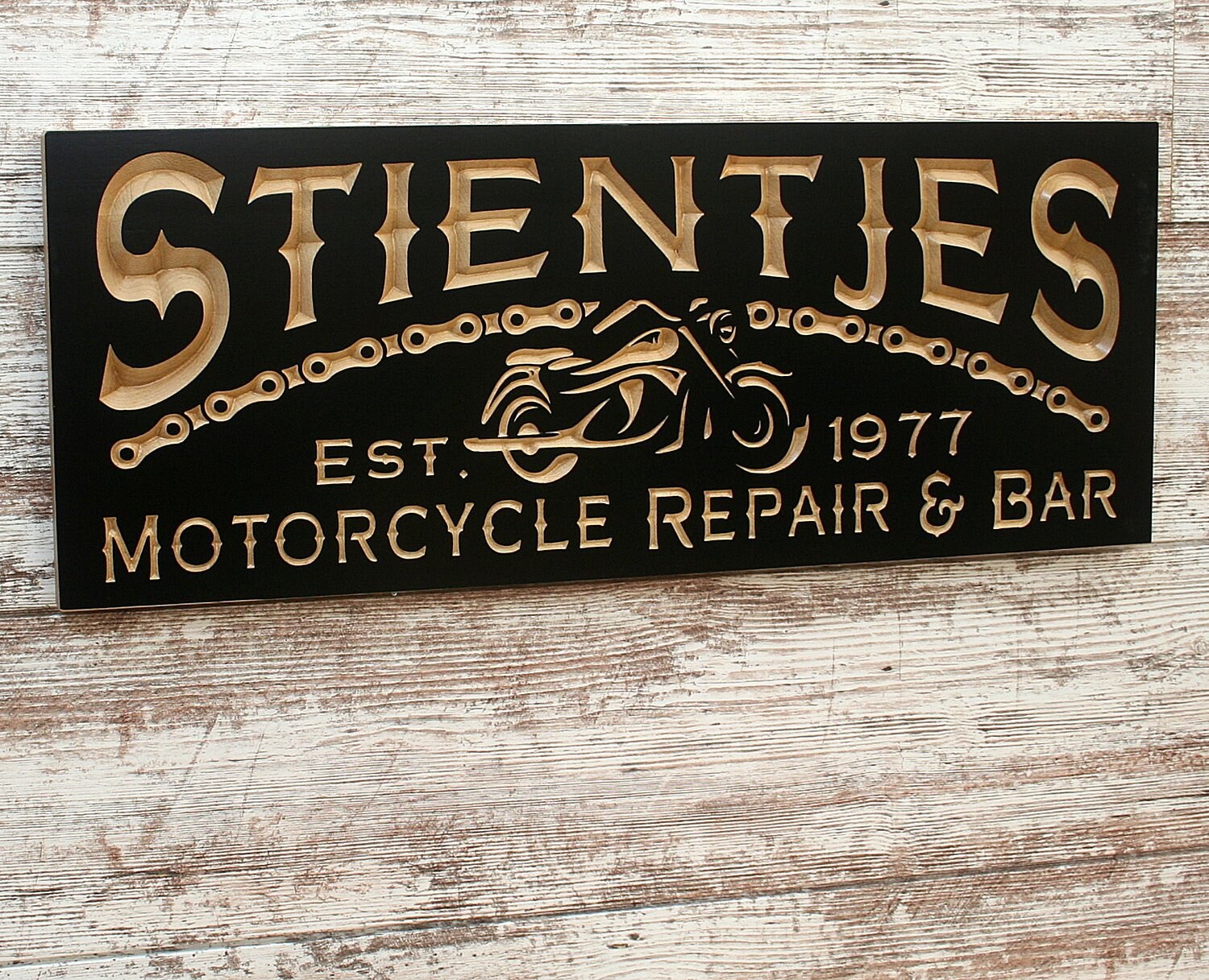 Biker Sign Home Pub Sign Groomsman Gift Motorcycle Garage | Etsy