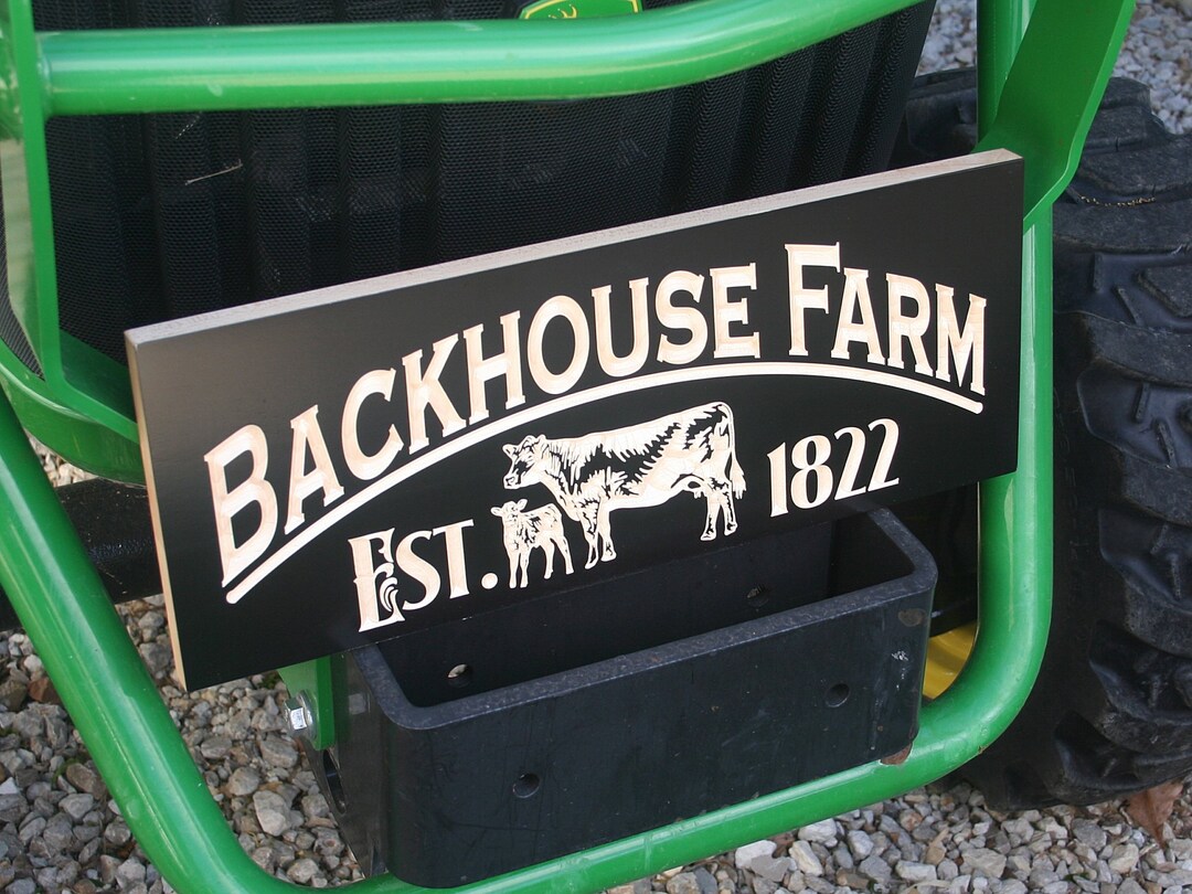 Custom Family Farm Sign With Cattle-cows Wood Last Name Ranch Sign ...
