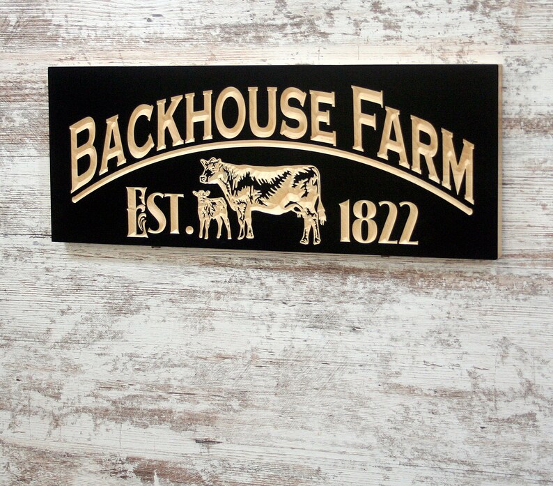 Custom Family Farm Sign With Cattle-cows Wood Last Name Ranch - Etsy