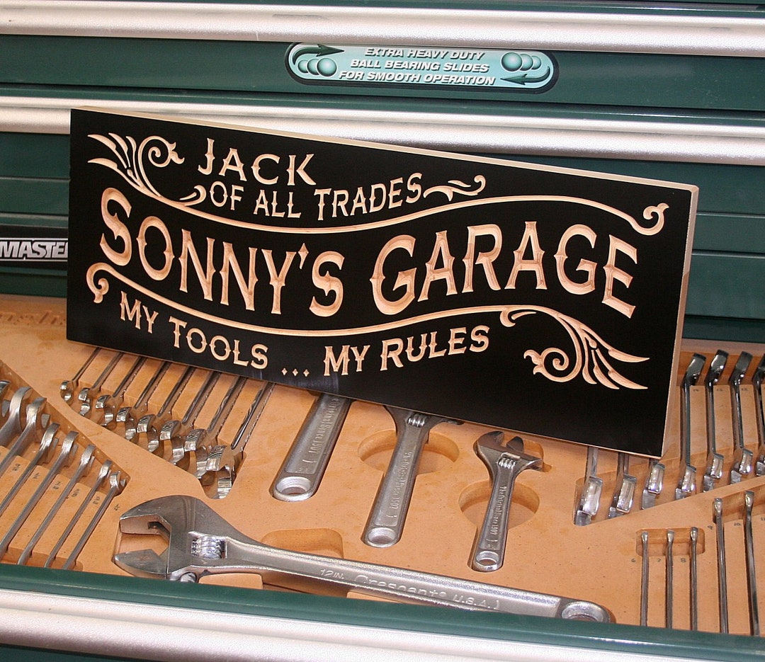 Garage Sign Custom Wood Sign Grandpa's Workshop Sign Gift for Him With ...