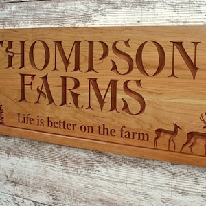 Personalized Farm House Sign Life is Better on the Farm Rustic Cabin ...