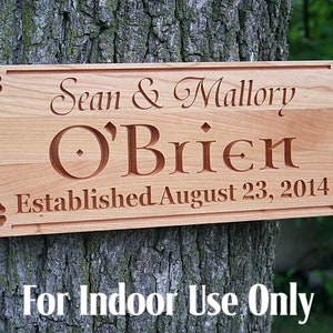 Irish Name Sign Family Name Sign Carved Wooden Sign Benchmark Custom ...