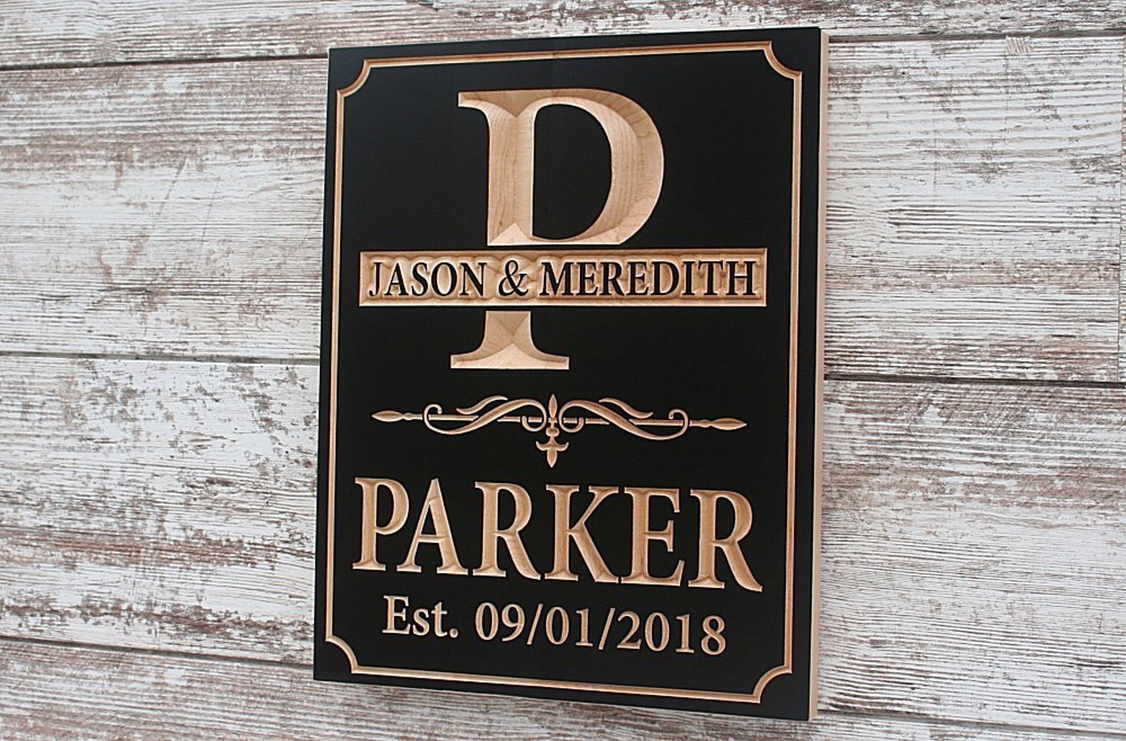 Custom Engraved Family Name Wood Sign, Personalized Wooden Plaque, Home ...