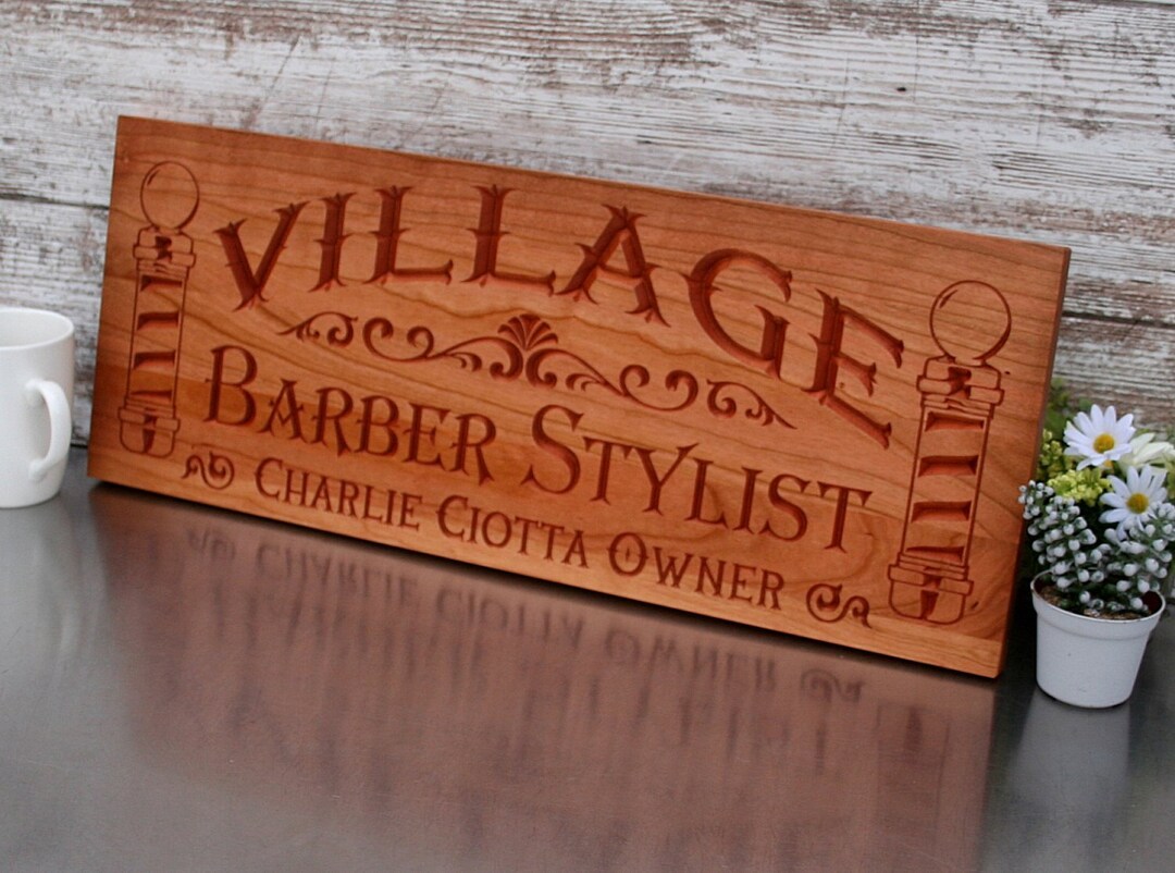 Barber Shop Sign Barber Gifts Custom Business Sign Personalized Man ...