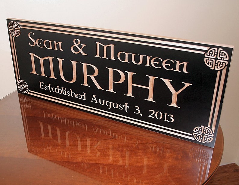 Celtic Sign Irish Name Sign Irish Blessing Sign Family Name Sign ...