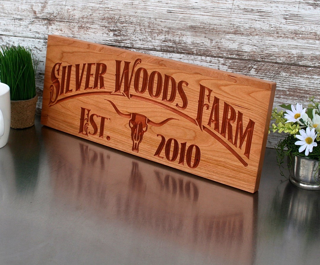 Personalized Ranch Sign Last Name Ranch Sign Carved Wood Rustic Chic ...
