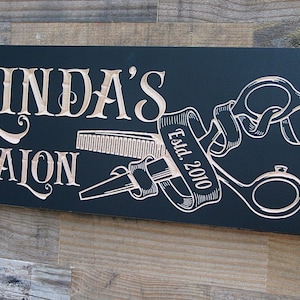 Hair Salon Sign Hair Stylist Sign Barber Shop Sign Custom Business Sign ...