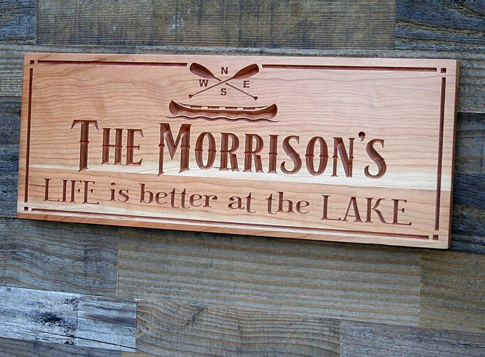 Sign for Lake House Cabin Sign Lakehouse Sign Lodge Decor Custom Lake ...
