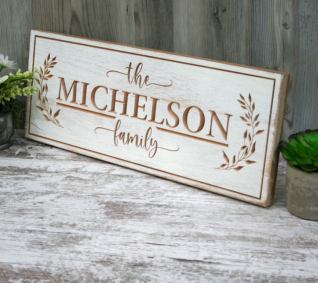 Personalized Family Sign New Home Gift Wood Sign Family Name Sign ...