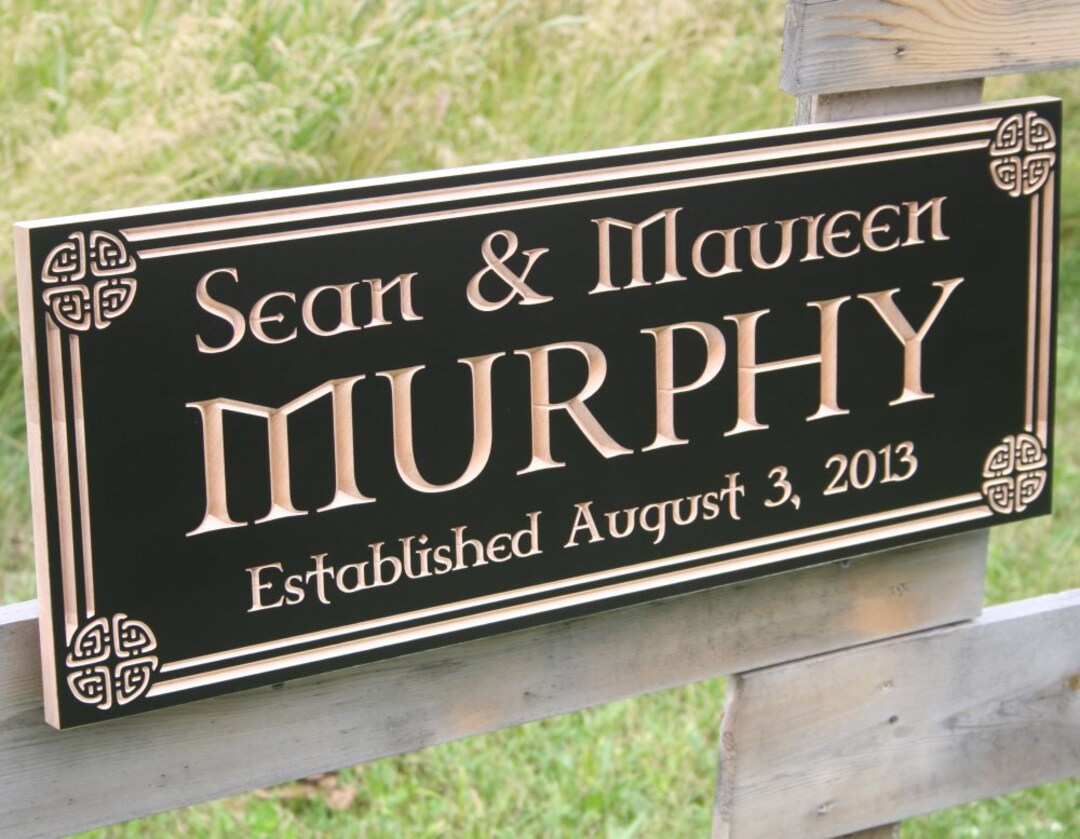 Celtic Sign Irish Name Sign Irish Blessing Sign Family Name Sign ...