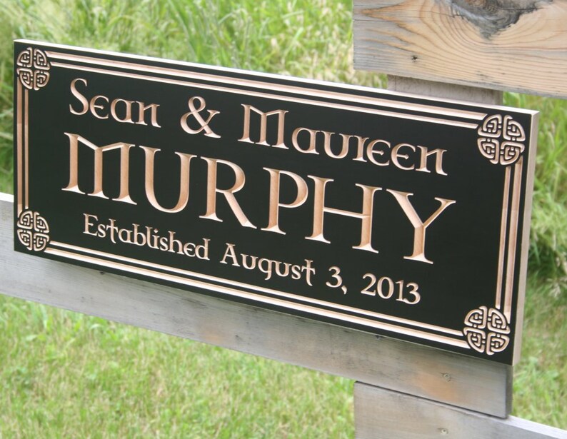 Celtic Sign Irish Name Sign Irish Blessing Sign Family Name Sign ...