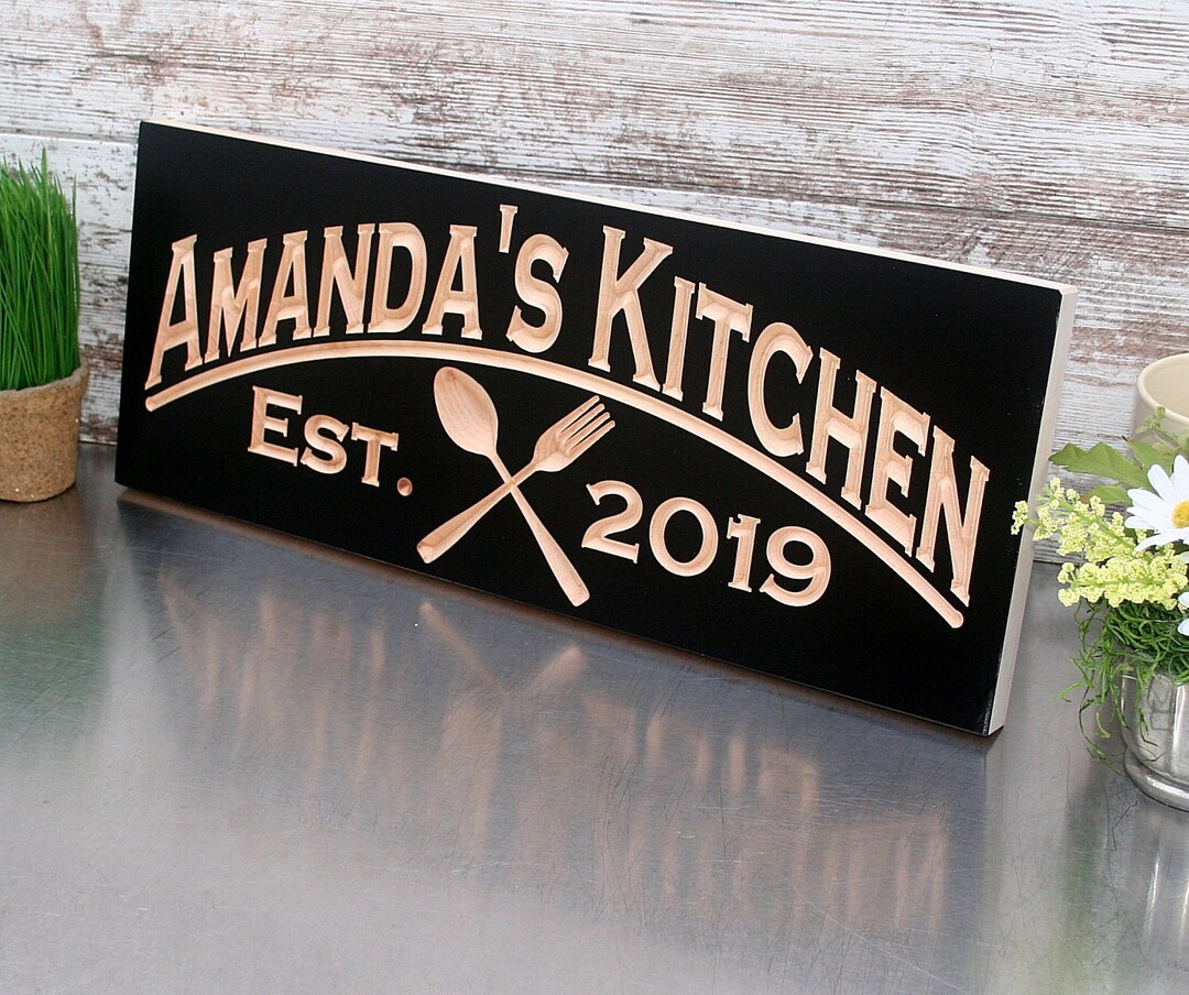 Customized Family Kitchen Sign; Unique Wedding Present; Mother of the ...