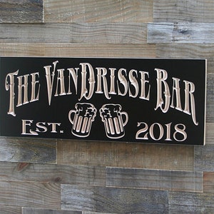 Beer Sign Custom Bar Signs Guy Gift Custom Pub Sign Pub Sign Carved ...