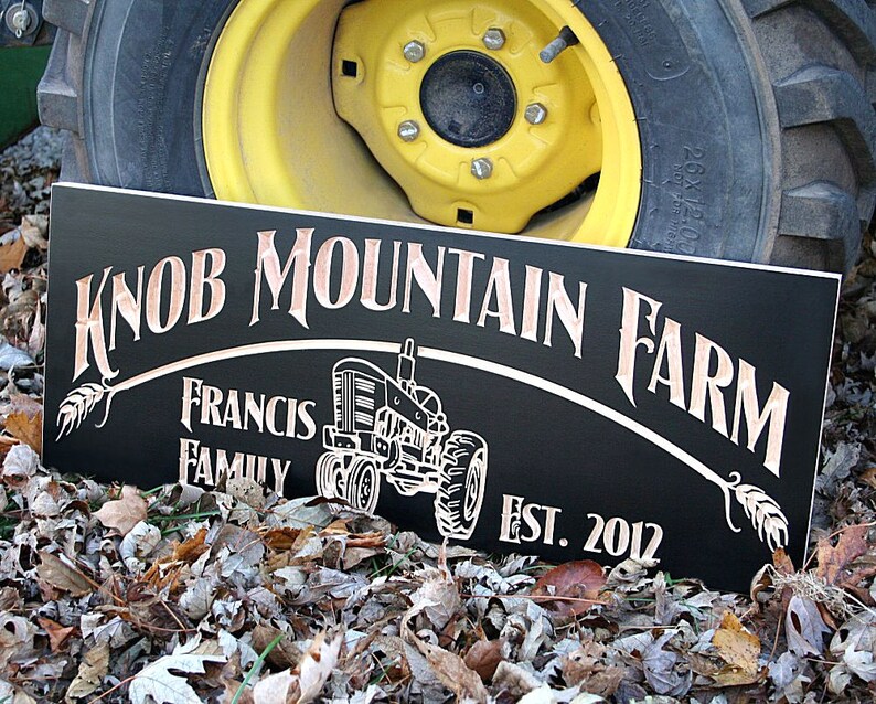 Personalized Family Farm Decor Wedding Established Sign Engagement Gift ...