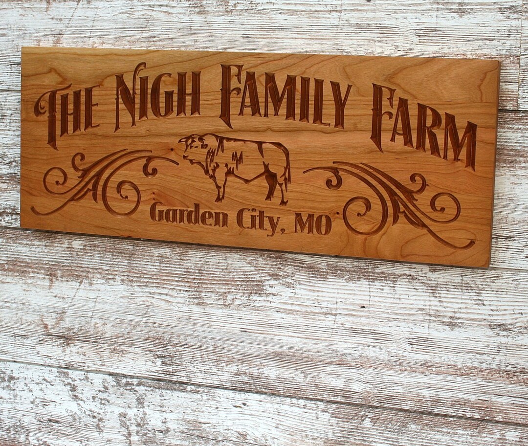 Custom Farm Decor Rustic Hand Made Wooden Sign for Family Wedding Gift ...
