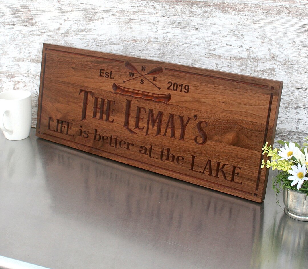 Sign for Lake House or Cabin Sign, Lakehouse Sign Lodge Decor Custom ...