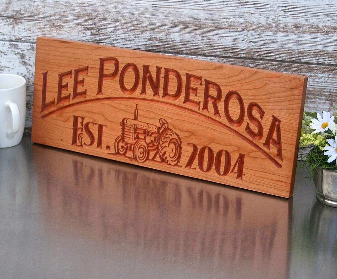 Custom Wood Farm Sign; Personalized Family Name Ranch Decor With ...