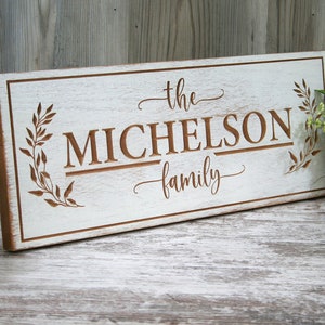 Personalized Family Sign New Home Gift Wood Sign Family Name Sign ...
