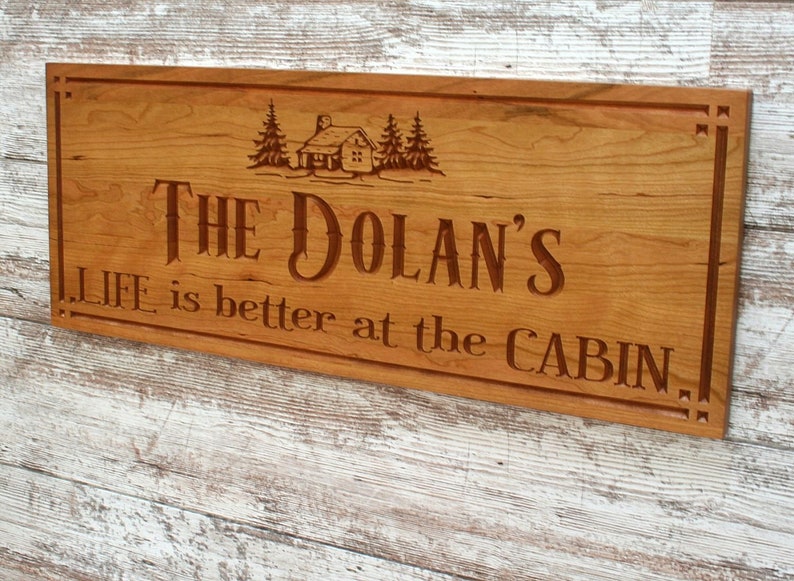 Cabin Retreat Sign Personalized Rustic Home Sign Lodge Decor - Etsy