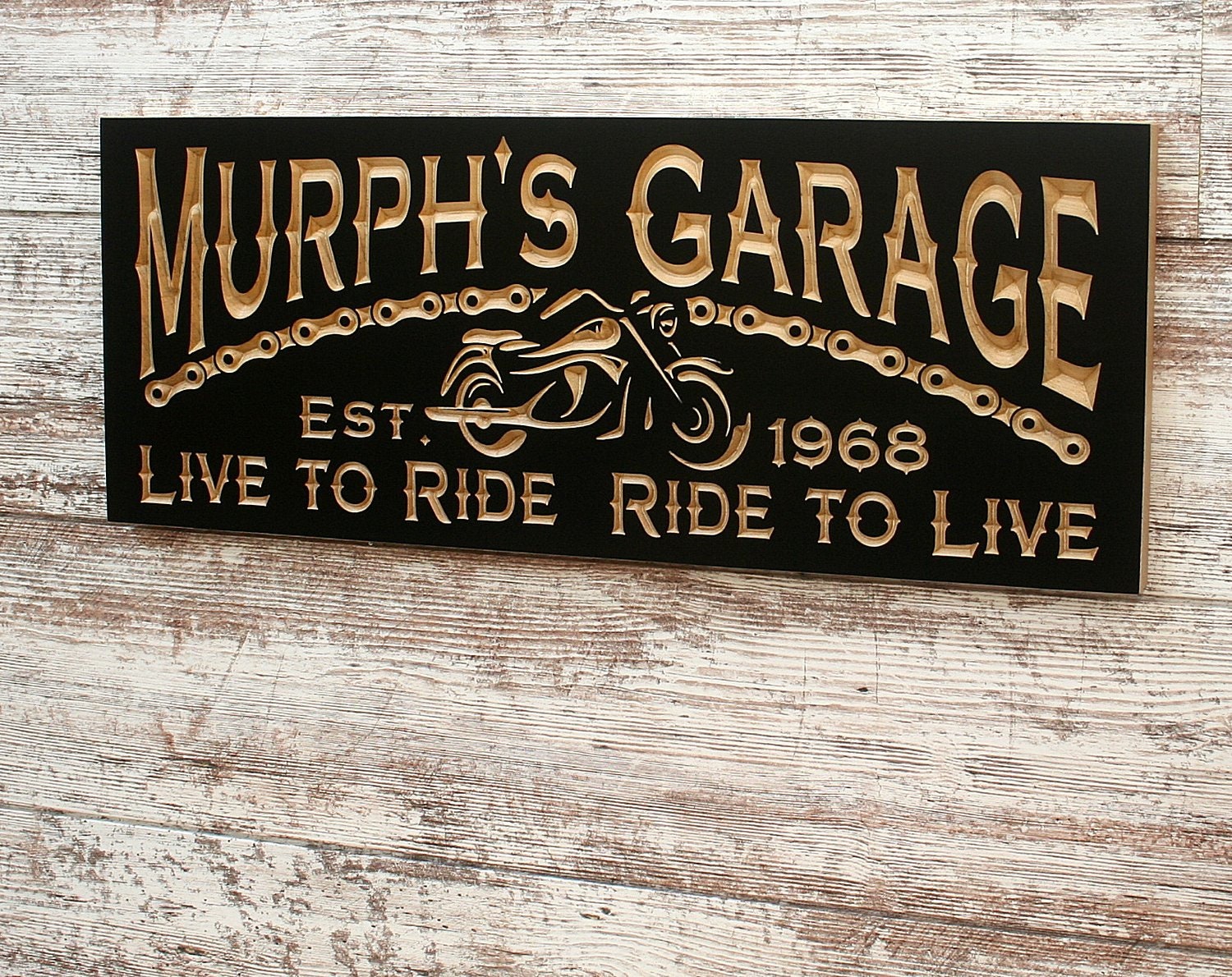 Biker Sign Home Pub Sign Groomsman Gift Motorcycle Garage | Etsy