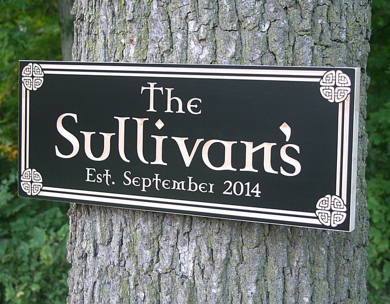 Celtic Sign Irish Name Sign Irish Blessing Sign Family Name - Etsy