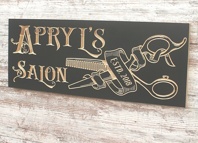 Hair Salon Sign Hair Stylist Sign Barber Shop Sign Custom - Etsy