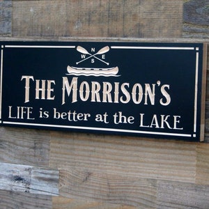 Sign for Lake House Cabin Sign Lakehouse Sign Lodge Decor Custom Lake ...