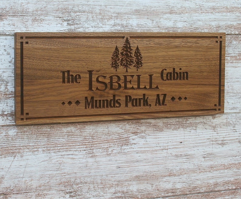 Family Name Sign Custom Cabin Sign Lakehouse Sign Lake | Etsy
