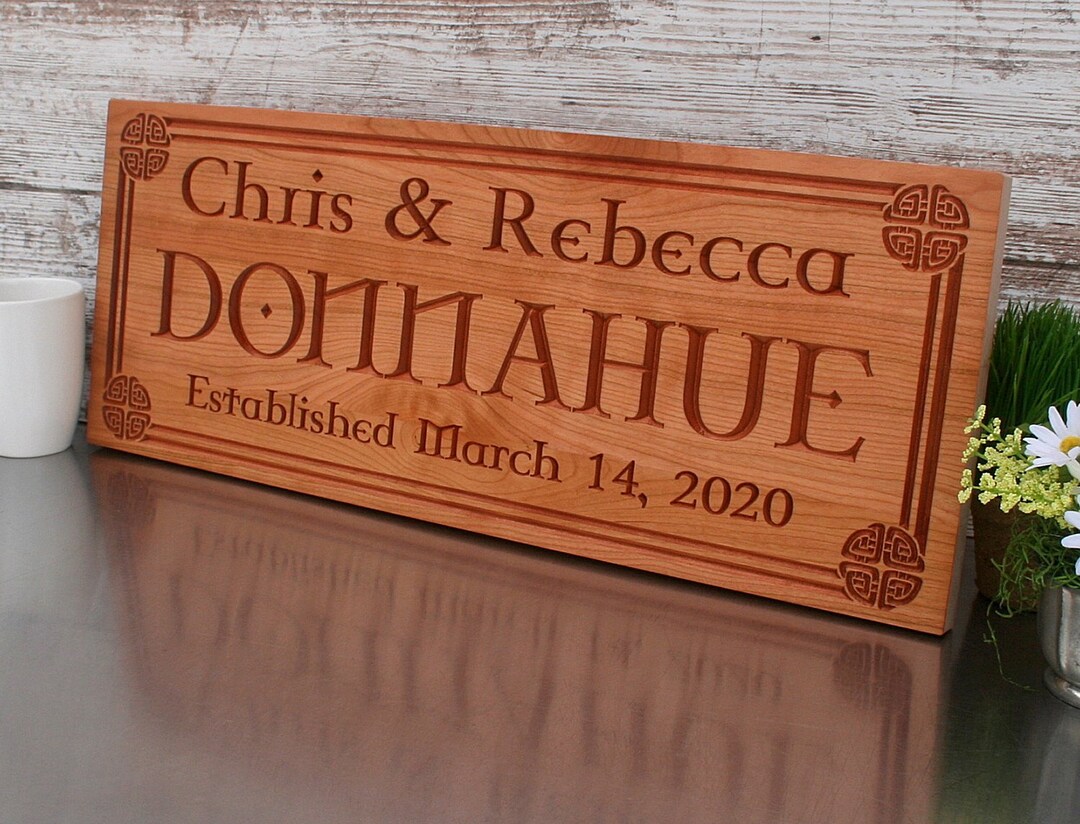 Celtic Sign Irish Name Sign Irish Blessing Sign Family Name Sign ...