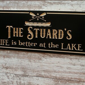 Sign for Lake House Cabin Sign Lakehouse Sign Lodge Decor Custom Lake ...