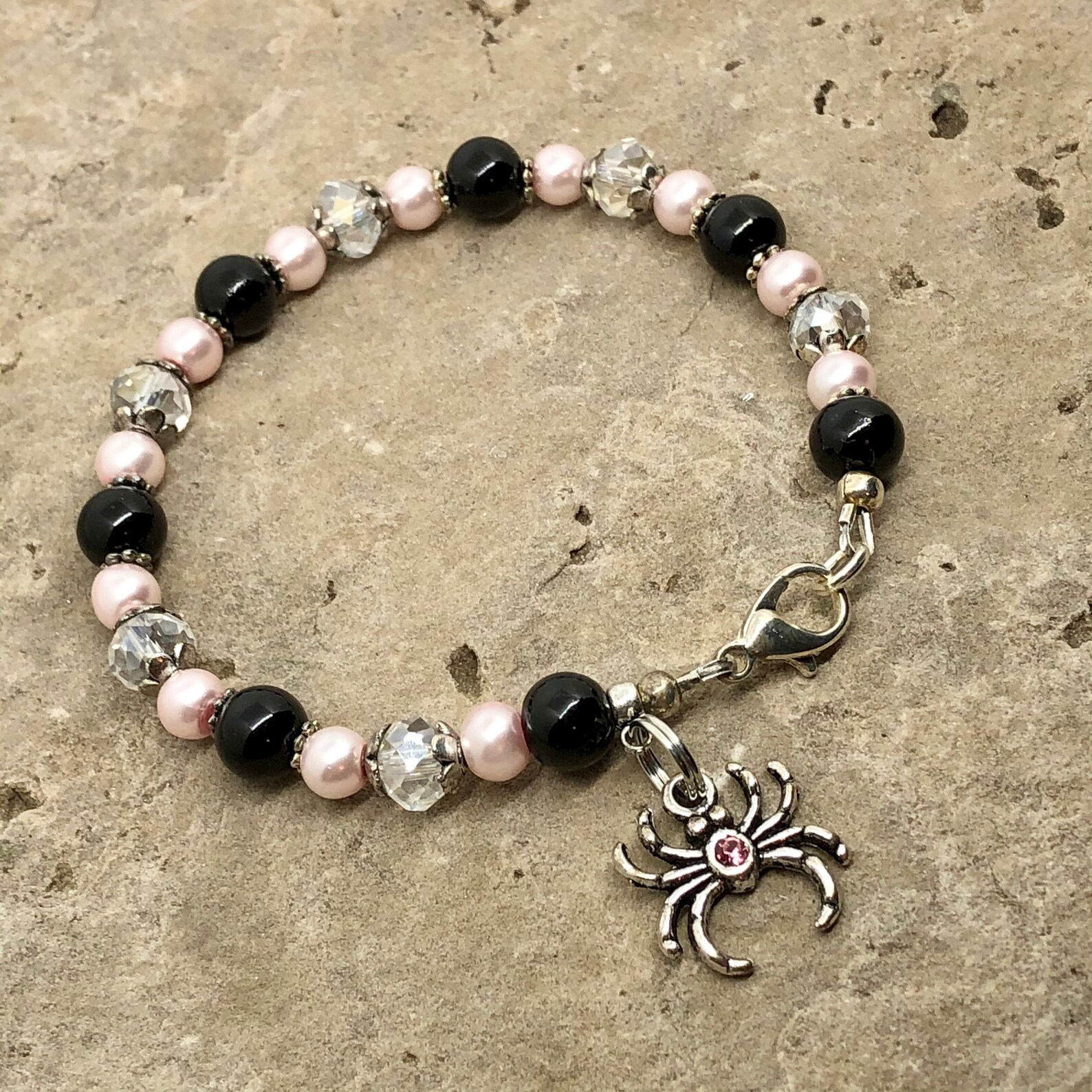 Spider Charm Bracelet Spider Gift Spider Lover Spider - Etsy