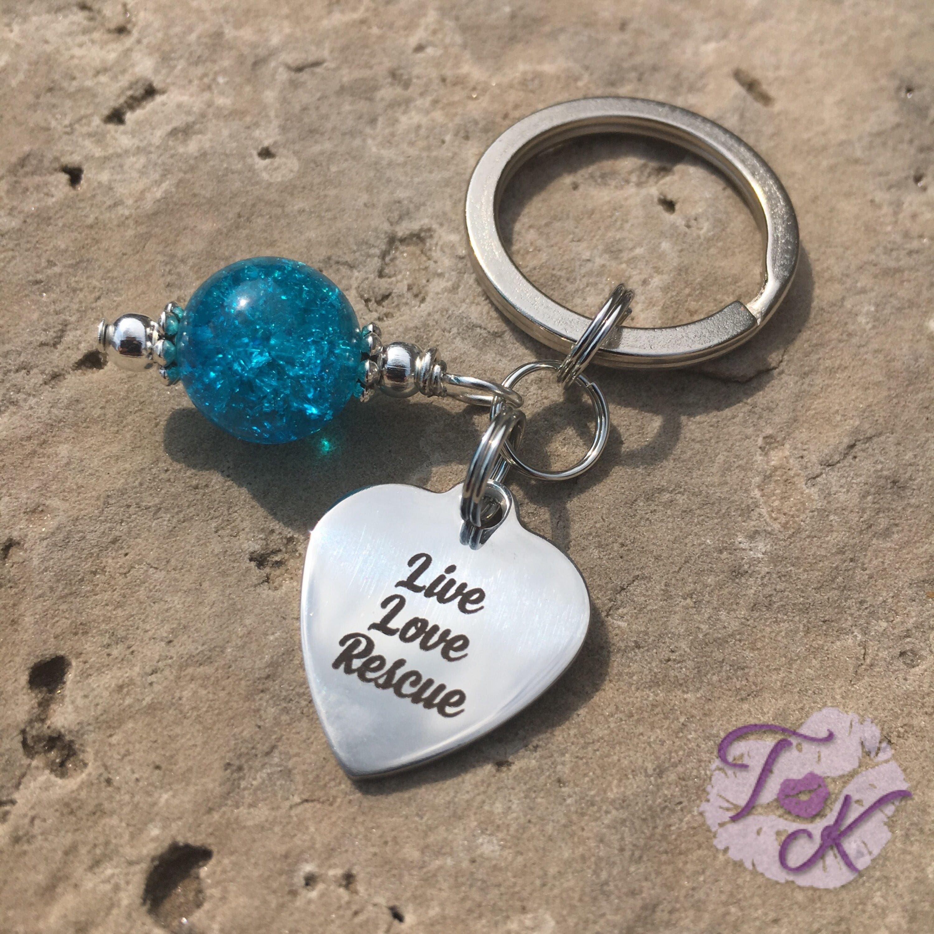 Live Love Rescue Key Chain Live Love Rescue Adopt Don't - Etsy España