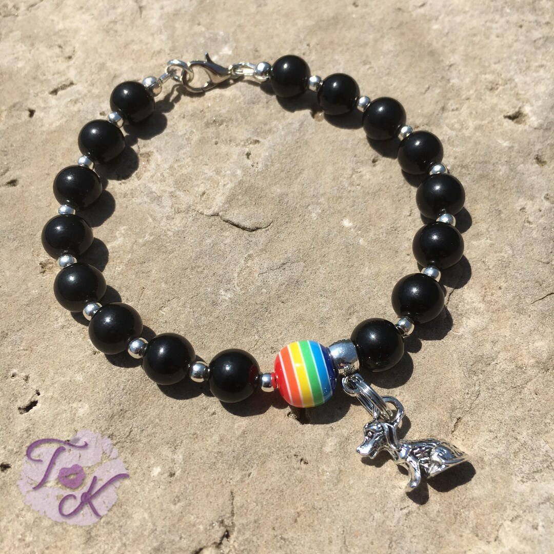 Rainbow Bridge Bracelet, Pet Loss Jewelry, Rainbow Bracelet, Dog ...
