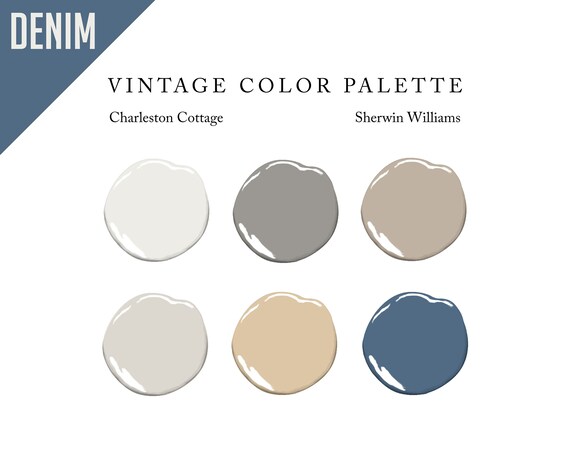Denim Paint Color Palette SW6523 - Etsy
