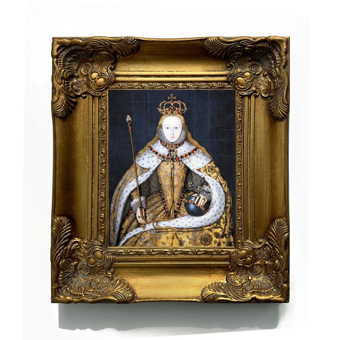 Royal Portrait Wall Art Print Queen Elizabeth I Art Portrait Painting ...