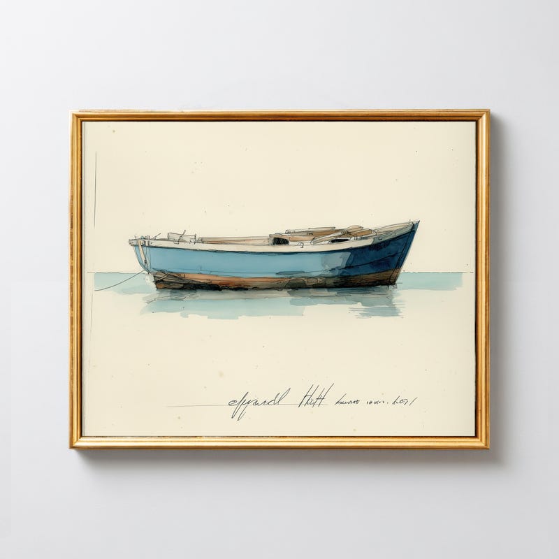 Rowboat Art Printable - Etsy