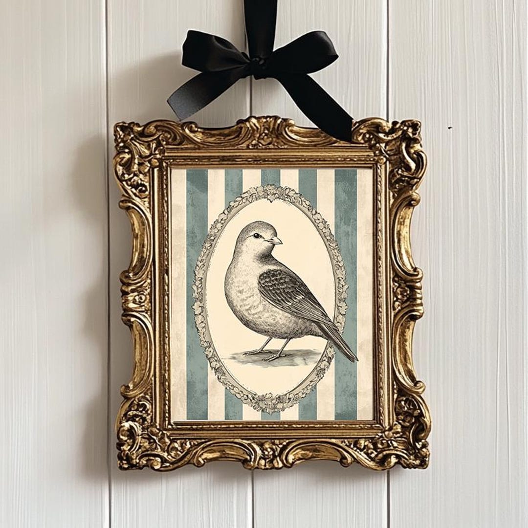 Vintage Bird Art Sketch Bird Illustration Bird Sketch Retro Songbird ...