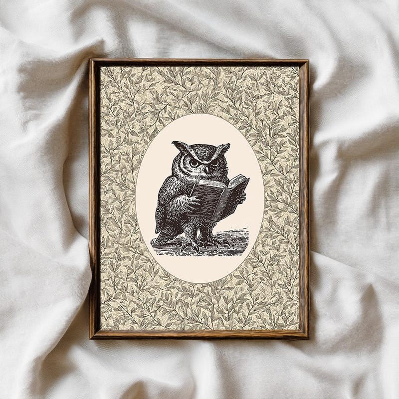 Oval Owl Wall Art - Etsy