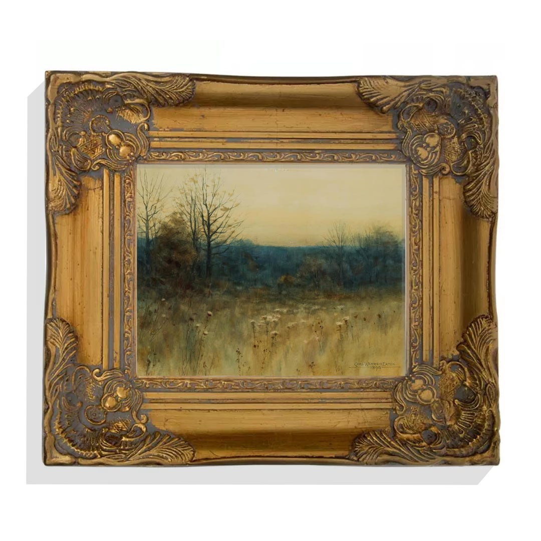 Landscape Print, Painting, Gold Frame, Giclee Print, Canvas Art, Fall ...