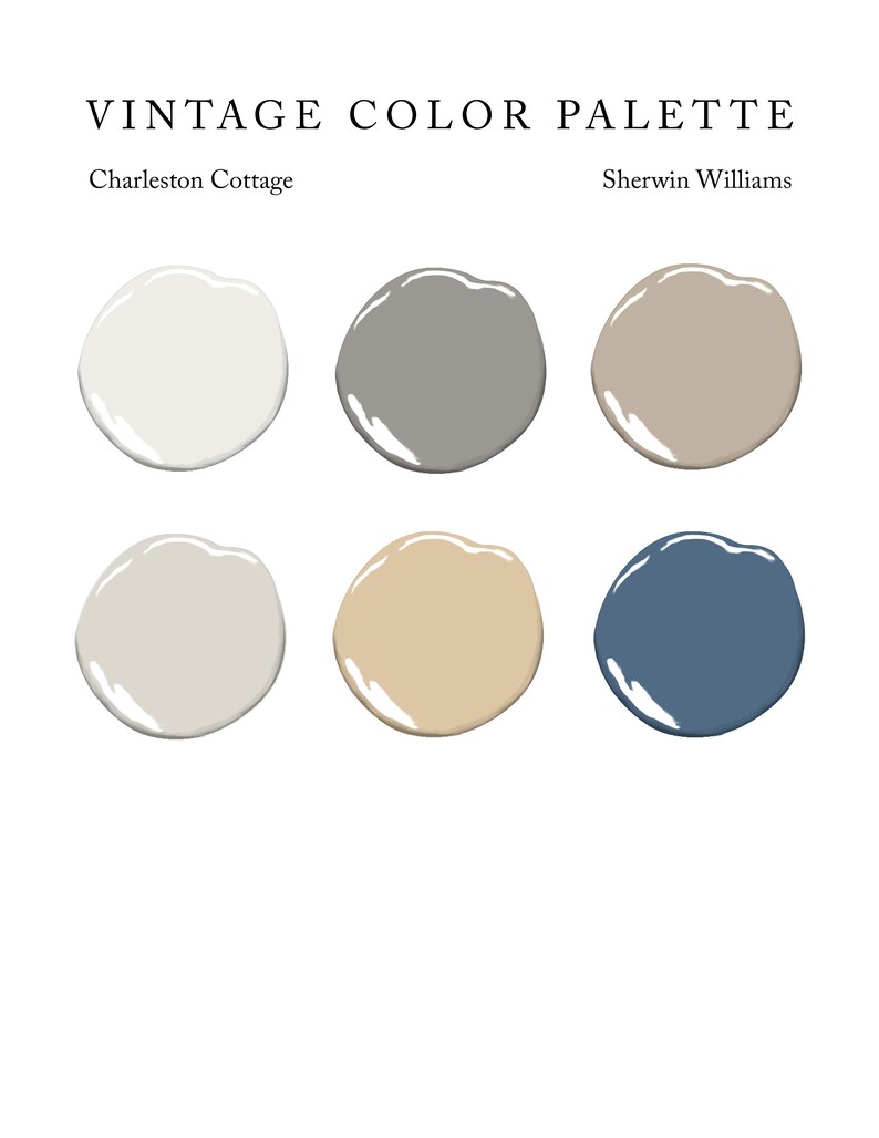 Denim Paint Color Palette SW6523 - Etsy