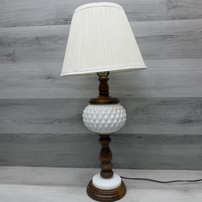 Vtg Milk Glass Lamp Shade - Etsy