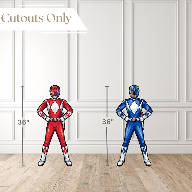 Power Rangers Birthday Printed Backdrop - Etsy