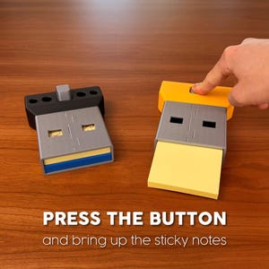 USB Plug Sticky Note & Pen Holder | 3D Printed Desk Organizer - Etsy