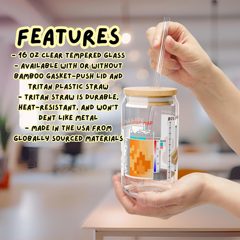Bioinformatics Glass Sipper | Data Visualization Cup | Computational ...