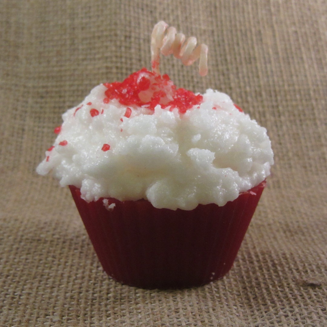 Red Velvet Cupcake Candle - Etsy