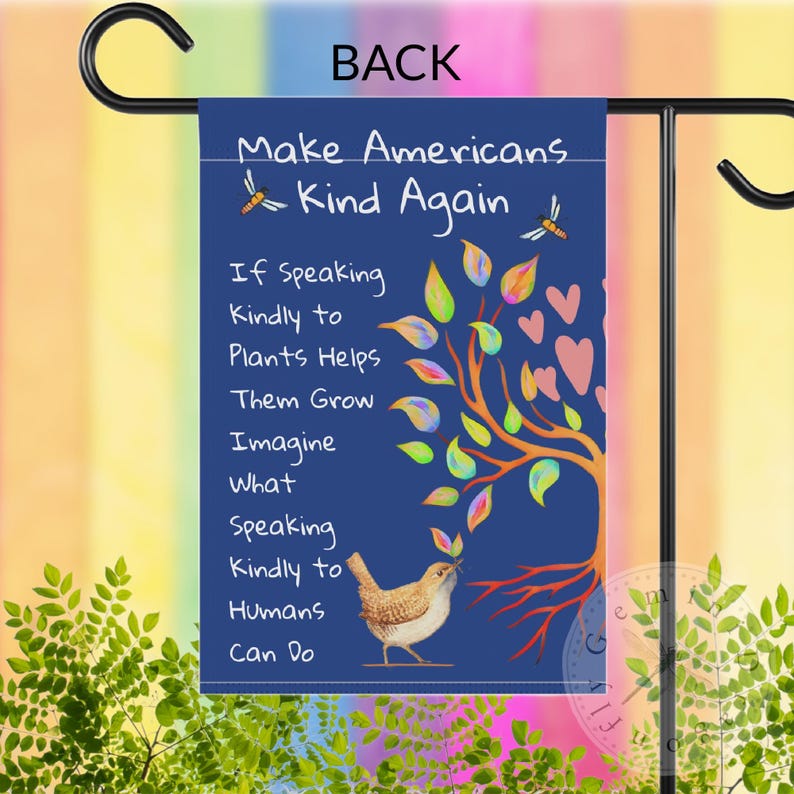 Make Americans Kind Again Garden Flag, Kindness Quote Sign, Yard Flag ...